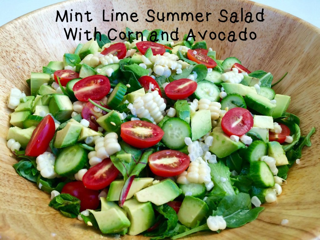 Mint Lime Summer Salad With Corn And Avocado Delishably