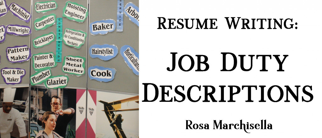 Resume Writing: How to Write Job Duty Descriptions | HubPages