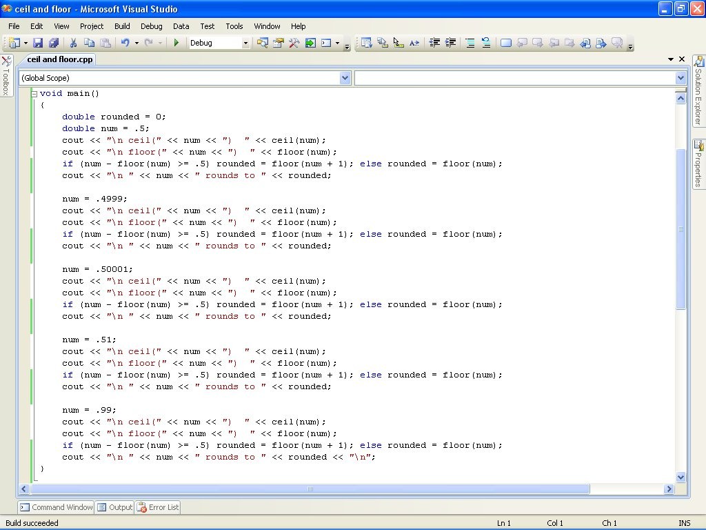 Examples Of Rounding And Truncating Floating Point Values In C Plus Plus