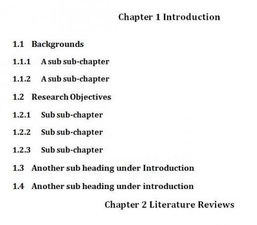 Chapter And Sub Chapter Numbering In Word 2007 How To Insert Chapter 