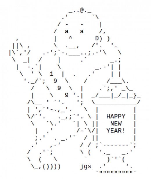 Happy New Year ASCII Text Art | hubpages