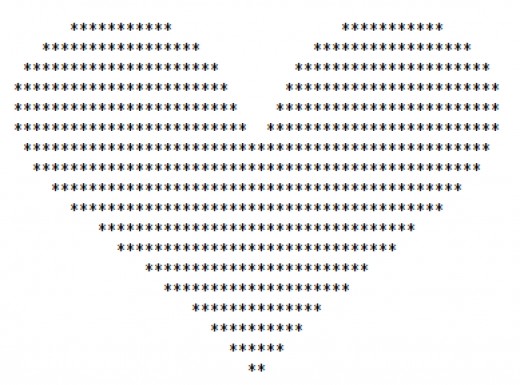 Valentine ASCII Text Art Hearts Hubpages