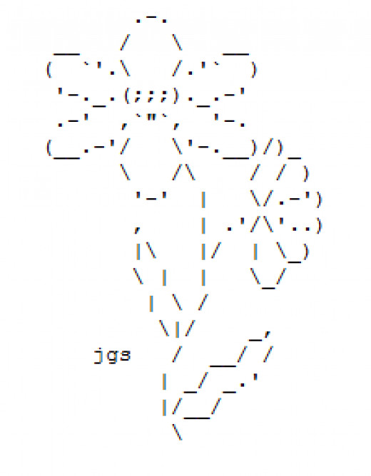 Romance in Email: ASCII Text Art Flowers | hubpages