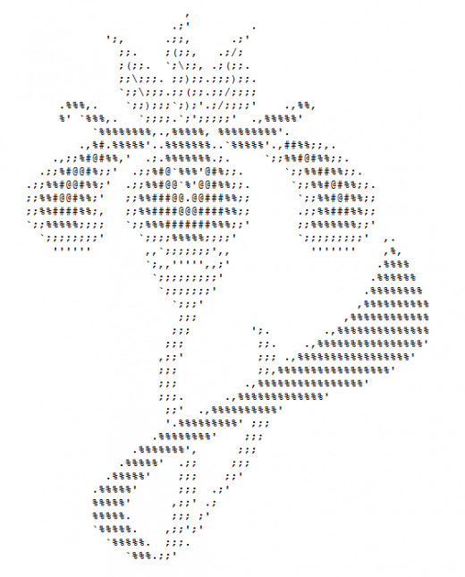 Romance in Email: ASCII Text Art Flowers | hubpages