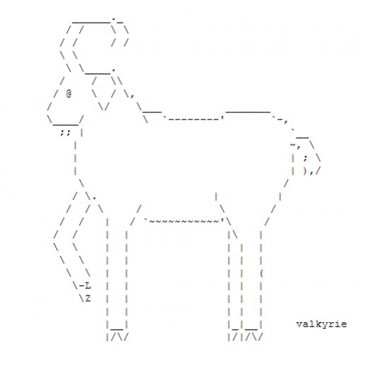 Year of the Goat: Happy New Year ASCII Text Art | hubpages
